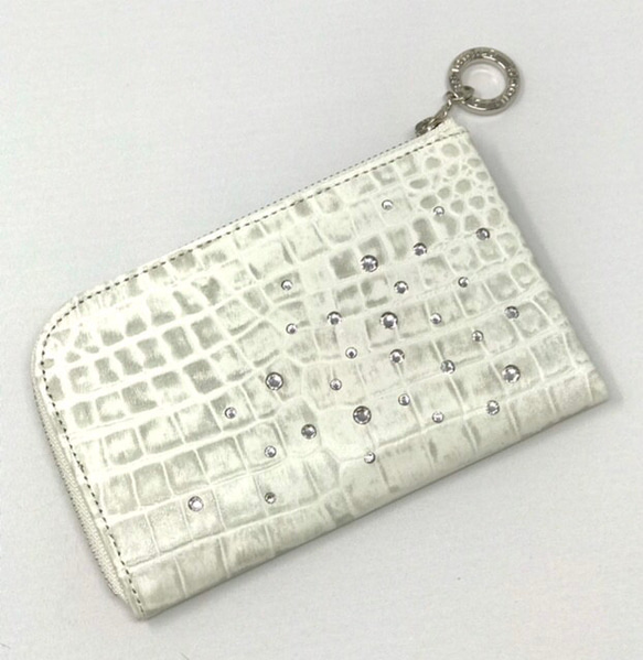 #コンパクト財布 visage demi AF-502クロコスワロハーフ 雪色neige です その他ミニ財布・コンパクト財布 ...