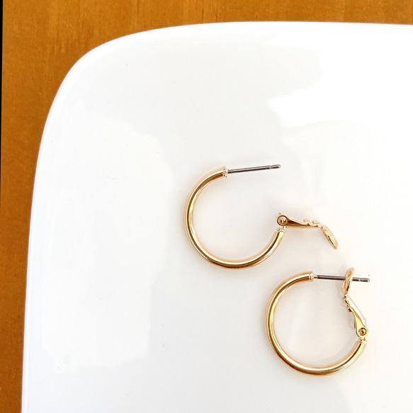 【16KGP】フープピアス/チタンポスト/20mm/no,M-5009/1ペア チャーム citron 通販｜Creema(クリーマ) 14483294