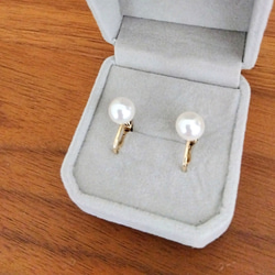 送料無料☆一粒パールのイヤリング 入園入学に イヤリング・ノンホールピアス ameri ameri 通販 14483908｜Creema(クリーマ)