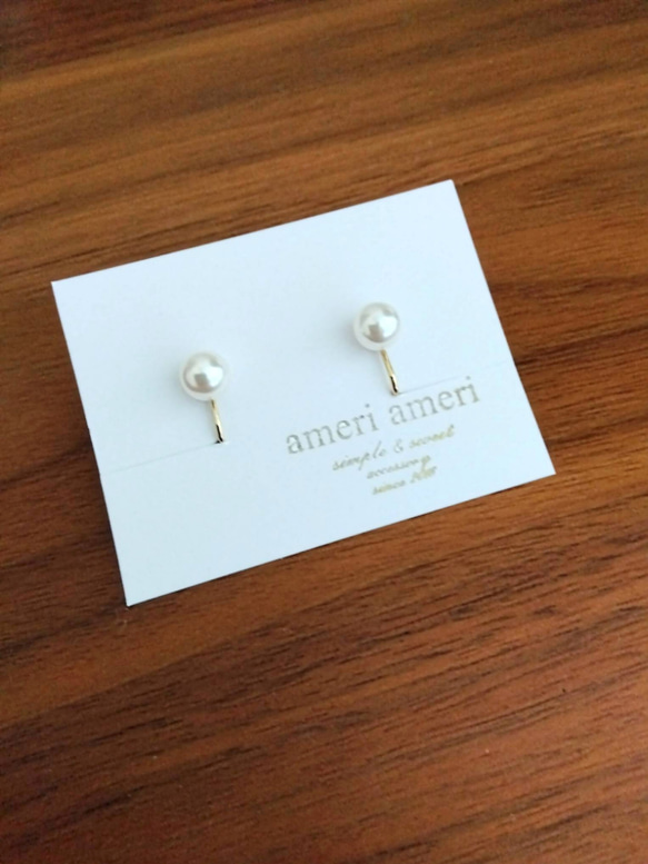 送料無料☆一粒パールのイヤリング 入園入学に イヤリング・ノンホールピアス ameri ameri 通販 14483908｜Creema(クリーマ)