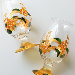 【Creema限定】【受注制作】ふんわり甘い秋の香り♡秋色金木犀グラス(単品)＊名入れや記念日等オプション可【再販7】 グラス Le ...