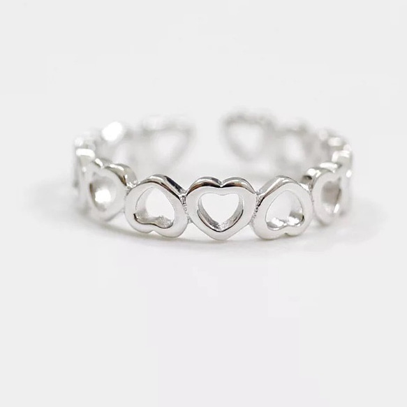 シルバー925 ハート♡リング 指輪・リング ジュリー 通販｜Creema(クリーマ) 14504339