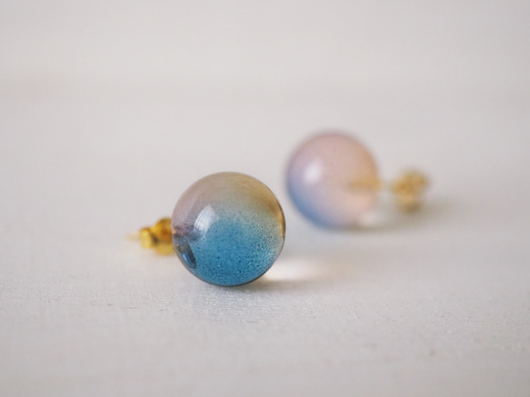 シャボン玉ピアス ピアス（スタッド・一粒） Boite de maco 通販 14504741｜Creema(クリーマ)