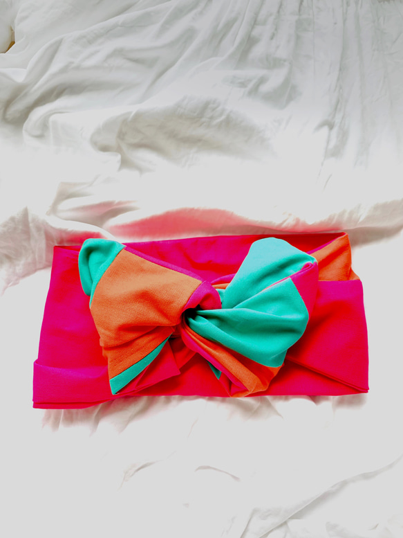 【creema限定送料無料】ワイヤーターバン ネオンカラー ピンク オレンジ グリーン ヘアバンド・ターバン maruko 通販｜Creema(クリーマ) 14519891