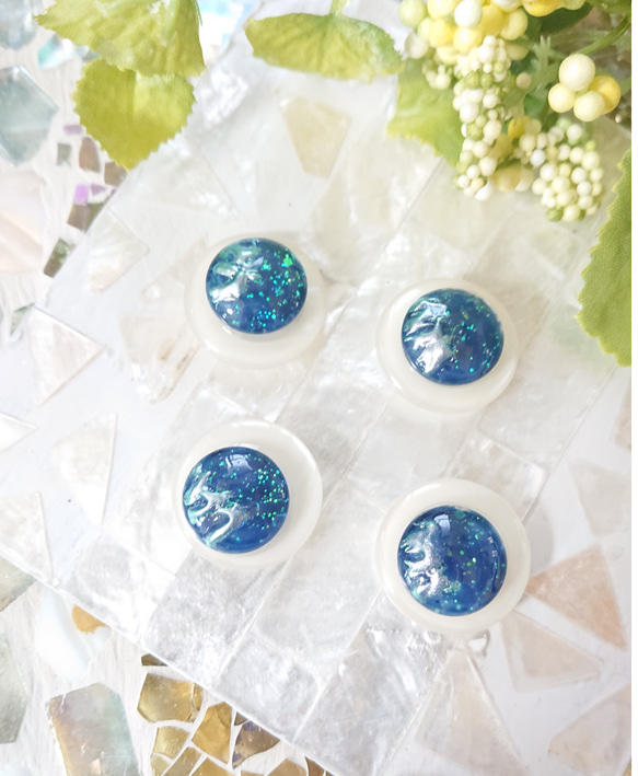 ボタンカボション☆4個 f-16 ネイビー/ボタン/カボション/ガラス/送料無料 ボタン こうちゃんぱんだ 通販｜Creema(クリーマ ...