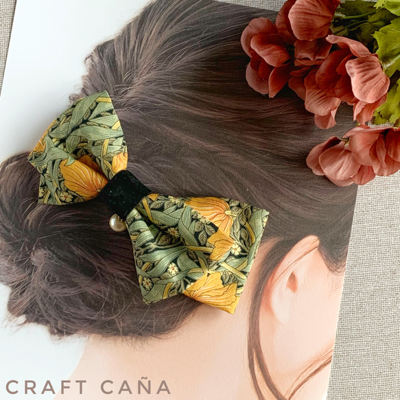 ヘアクリップ(ピンパネル・ブラック) ウィリアムモリス ヘアクリップ・バナナクリップ CRAFT カーニャ 通販 14528170 ...