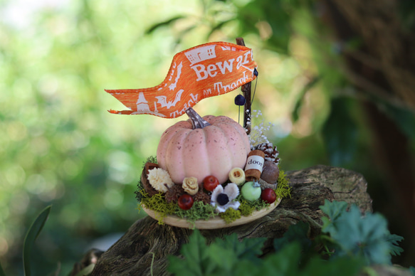 ハロウィン☆パンプキン(フラッグ) アートフラワー kiko_flower 通販 14530361｜Creema(クリーマ)