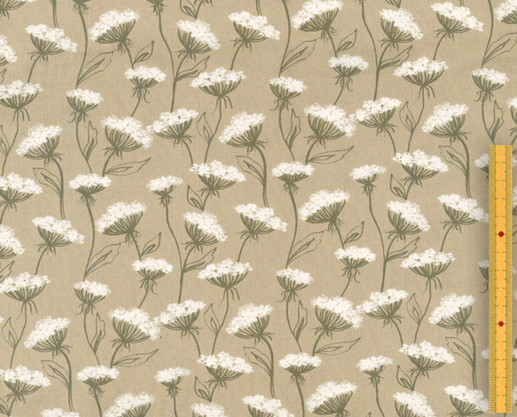 新作入荷！『Moda モダ FLOWER POT 花柄 くすんだ薄グレー地』～50㎝単位でカット～ 生地 Blanc de Roi 通販 ...