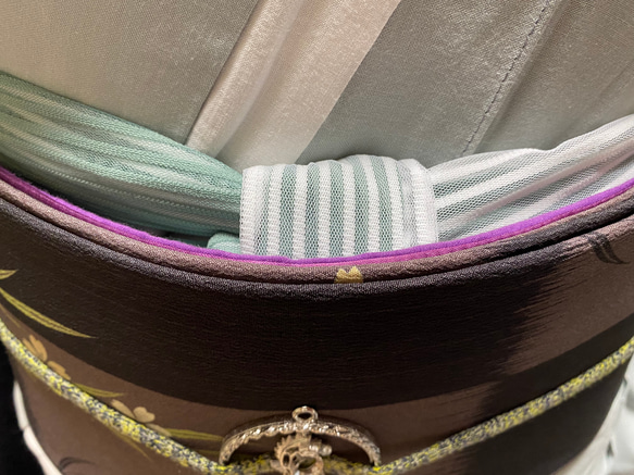 konna obiage(コンナオビアゲ)帯揚げ バイカラー白緑 和装小物（帯・半襟） コンナクライ 通販｜Creema(クリーマ) 14535745