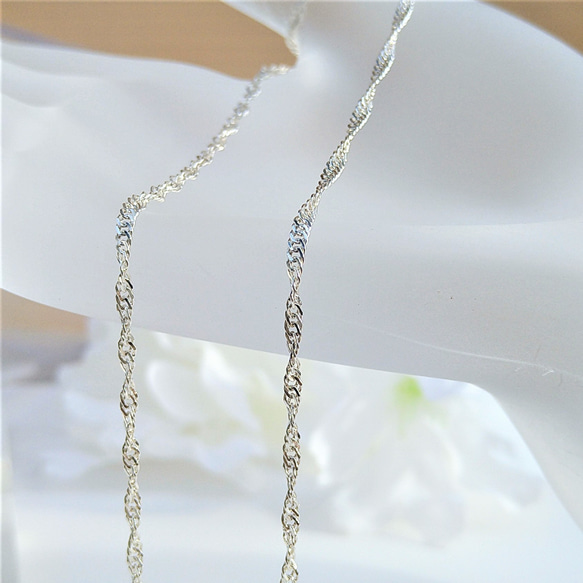 40cm SV925 スクリューネックレス 1本 ホワイトシルバーカラー 刻印入り ネックレスチェーン ネックレス・ペンダント GemStone じぇむすとーん 通販 14550089 ...