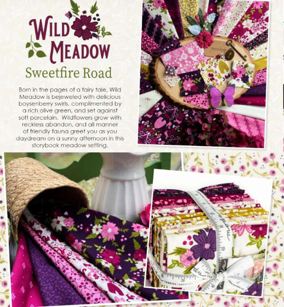 「Wild Meadow」moda Charm Pack (カットクロス42枚) Sweetfire Road はぎれ studio ...