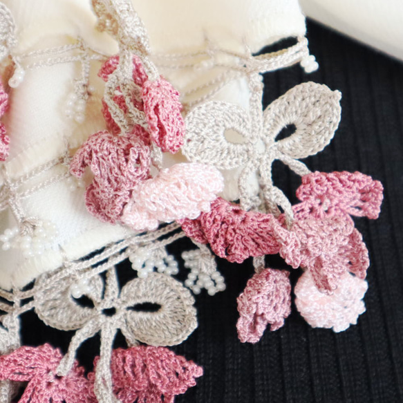 [Made to order] OYA Pashmina shawl [Flower of Wind] White 披肩 AYTURK／アイトゥルク 的作品｜Creema