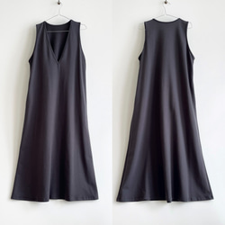 スウェット素材♪VカットAラインジャンパースカート（Dark Grey） ワンピース Oriental Plus + 通販｜Creema ...