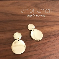 痛くないイヤリング送料無料.秋冬新作2022ゴールド&ゴールド揺れるイヤリング イヤリング・ノンホールピアス ameri ameri 通販 14571573｜Creema(クリーマ)