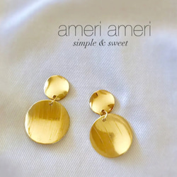 送料無料.秋冬新作2022ゴールド&ゴールド揺れるピアス ピアス（スタッド・一粒） ameri ameri 通販 14571709｜Creema(クリーマ)