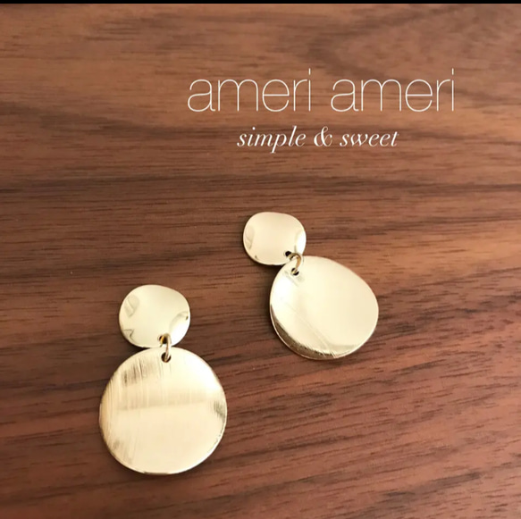 送料無料.秋冬新作2022ゴールド&ゴールド揺れるピアス ピアス（スタッド・一粒） ameri ameri 通販 14571709｜Creema(クリーマ)