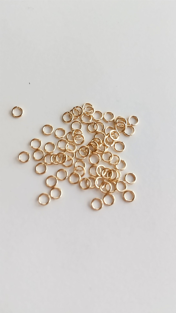 【10個入 4mm】14kgf 丸カン 0.6×4mm ゴールドフィルド 金具・チェーン ROSE 通販 14574936｜Creema(クリーマ)