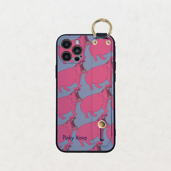 【Pinky Kava】 ふじ色 ベルト付きTPUソフトケース iphone android ほぼ全機種対応 スマホケース・カバー What tete 通販 14580270｜Creema(クリーマ)