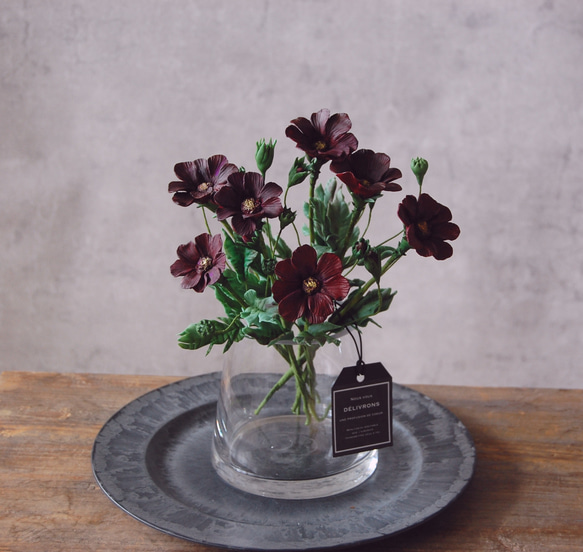 粘土のお花 チョコレートコスモス・・・ 高さ約26センチ T700 アートフラワー Old-Fantasy 通販 14590260｜Creema(クリーマ)