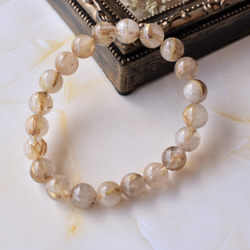 【SMT6】9mm玉 太陽放射ルチル 天然石ブレスレット ルチルクォーツ プレゼント ギフト ブレスレット kyoukaido.power ...