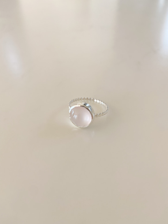 rose quartz silver ring 指輪・リング kku craftjewelry 通販 14622318｜Creema(クリーマ)
