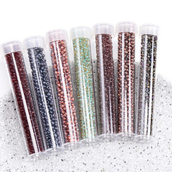 B1196-a-19 6本 シードビーズ 1.5-2mm ボトル付き 全133色 No.1-20 6X（1本） ビーズ beads&parts ...