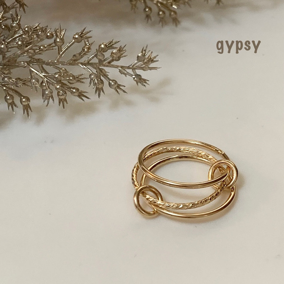 14kgf Triple Ring 指輪・リング gypsy 通販 14629395｜Creema(クリーマ)