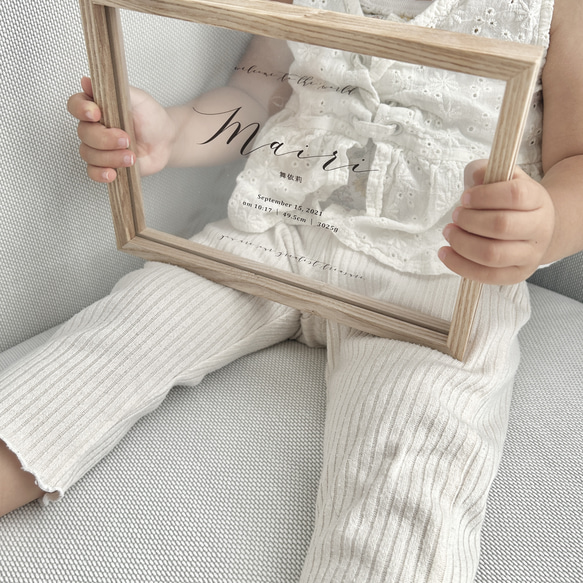 [命名書/クリア] ベビーポスター｜クリアポスター｜透明｜カリグラフィー 雑貨・その他 trans. 通販 14635605｜Creema(クリーマ)