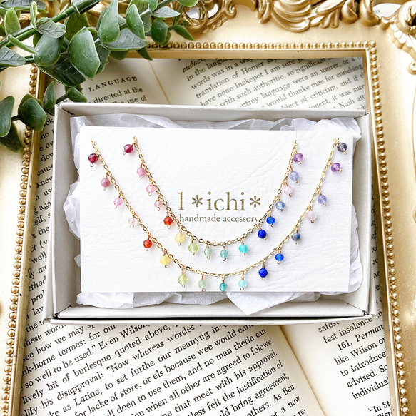 天然石 14kgf ♡お得なセット♡ レインボー アミュレット ブレスレット ブレスレット 1＊ichi＊ 通販 14641440｜Creema(クリーマ)