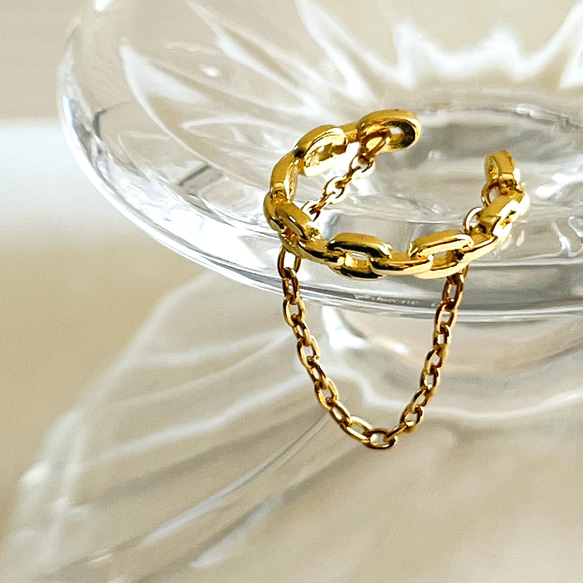 14kgp 鎖風レイヤーイヤーカフ イヤーカフ milimili901 通販 14642095｜Creema(クリーマ)