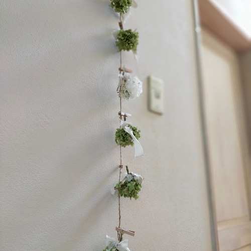 アナベル紫陽花縦長ガーランド 縦長スワッグ (沢山売れてるよ アナベル紫陽花縦長ガーランド 縦長スワッグ (沢山売れてるよ