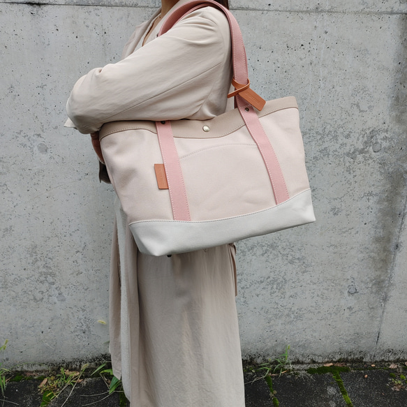 帆布トートバッグ WR-01『Mist beige』 トートバッグ BraveryField 通販 14654497｜Creema(クリーマ)