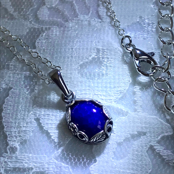 ブルーラピス vintage glass necklace ネックレス・ペンダント アリスの小瓶（諸注意事項・・必読お願い） 通販 ...