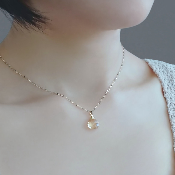 プチ ハートカット ライト シアー シトリン 14K GF ゴールド塗装ヌード ネックレス 鎖骨チェーン | 透明度 ネックレス・ペンダント Joyce Wu Jewelry 通販 ...