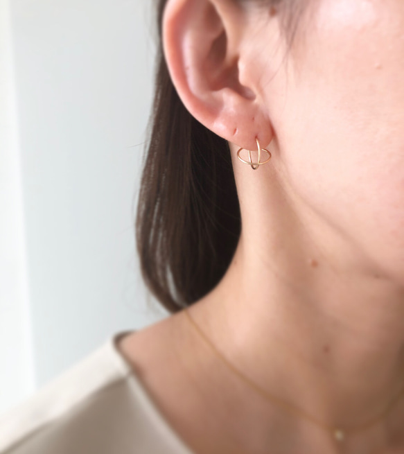 【14kgf】Un fil（アン・フィル）キャンチレスフープピアス12mm #8 ピアス（フープ） La Brillante 通販 14677516｜Creema(クリーマ)