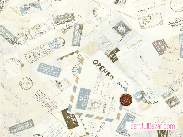 USAコットン(110×50) moda BON VOYAGE RSVP ナチュラル 生地 ハートフルバザール 通販 14679736 ...