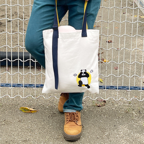 HOIRA 帆布トートバック エコバッグ ショルダーバッグ 刺繍 散歩 HOIRA 帆布トートバック エコバッグ ショルダーバッグ 刺繍 散歩