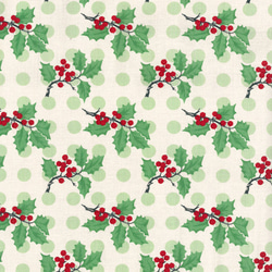 新作入荷！『Moda モダ HOLLY JOLLY クリスマス生地 ヒイラギ』～50㎝単位でカット～ 生地 Blanc de Roi 通販 ...