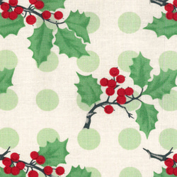 新作入荷！『Moda モダ HOLLY JOLLY クリスマス生地 ヒイラギ』～50㎝単位でカット～ 生地 Blanc de Roi 通販 ...