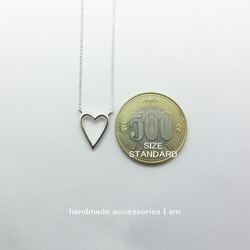 受注製作商品 シンプル ハートペンダントネックレス シルバー925 IP0613 ネックレス・ペンダント ハンドメイドアクセサリー Iam ...