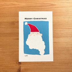 【クリスマス】【ポストカード】絵本みたいなMerryMerry Christmas★青サンタ イラスト miruko 通販｜Creema(クリーマ)