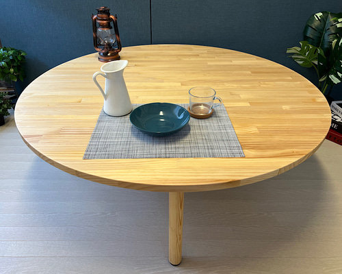 送料無料】 ローテーブル 丸形 120cm パイン ナチュラル 送料無料】 ローテーブル 丸形 120cm パイン ナチュラル