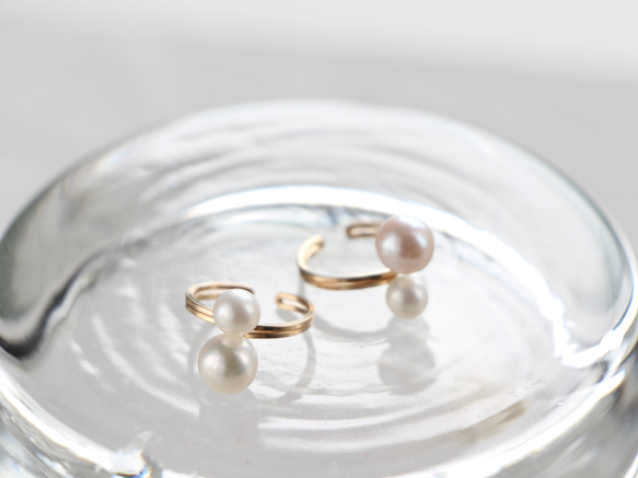 14kgf-W pearl small ear cuff イヤーカフ A.N 通販 14752135｜Creema(クリーマ)