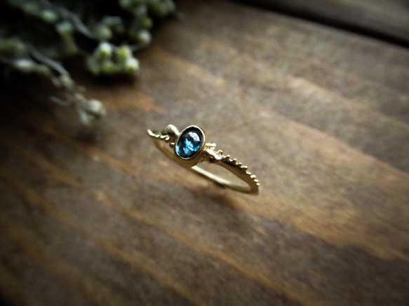 Only One!金の滴ふるふる Gahnite-ガーナイト-Ring【20】K18YG【sold】 指輪・リング 愛芽 通販 ...