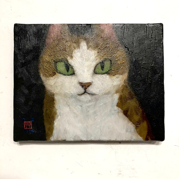 肉筆油彩画 「そーねこ」 F0／2682-001 絵画 草介組画廊 creema支店 通販 14760838｜Creema(クリーマ)