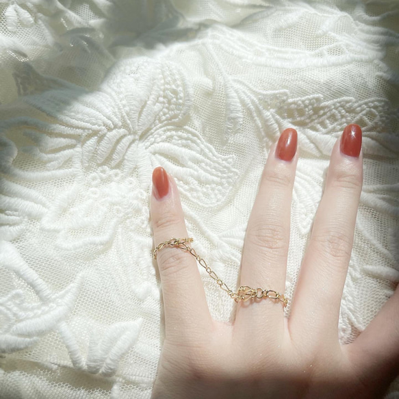 chain double ring set 指輪・リング ledite 通販 14762339｜Creema(クリーマ)