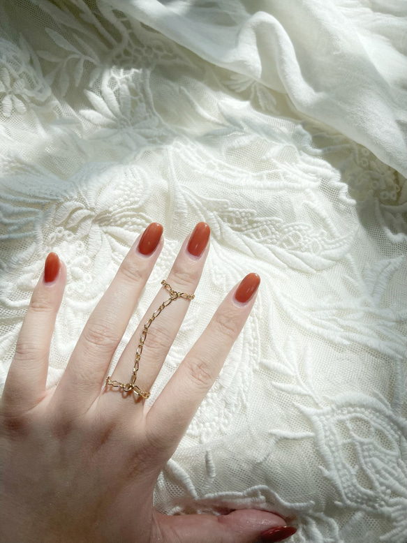 chain double ring set 指輪・リング ledite 通販 14762339｜Creema(クリーマ)