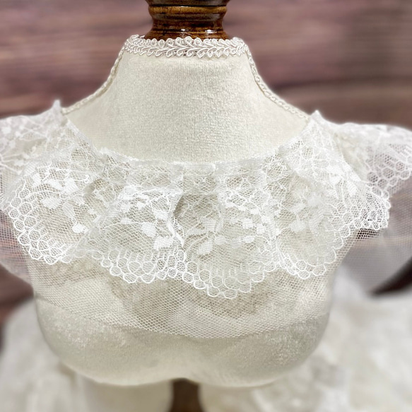 50cm単位 FL221008-C2 レース&チュールフリル ブレード 白 ハンドメイド 手芸 素材 材料 DIY レース BK TOKYO ...