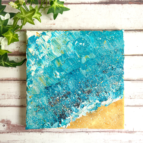 テクスチャーアート＊マリンブルーを楽しんで＊アクリル原画＊抽象画 絵画 Atelier iro asobi* 通販｜Creema(クリーマ) 14779652