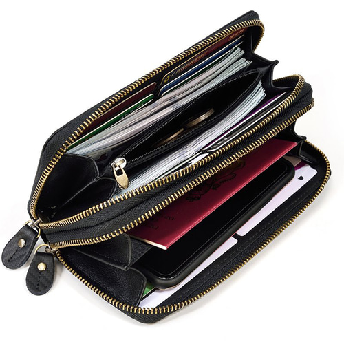 メンズ 長財布 本革 セカンドバッグ カード24枚収納 本革 ラウンド